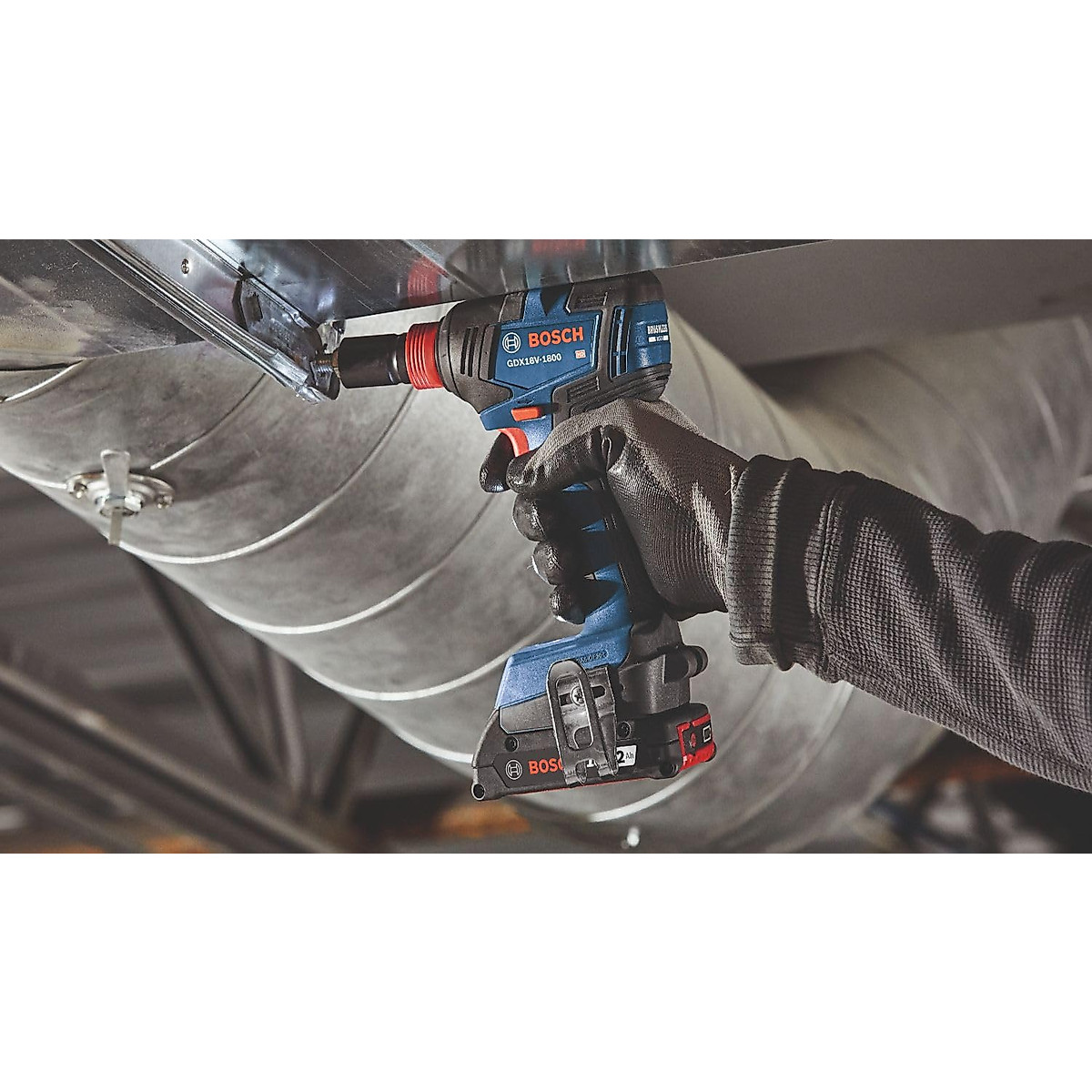 BOSCH GXL18V-240B22 18V 2-Tool Combo Kit with 1/2 In. Hammer Drill/Driver, Two-In-One 1/4 In. and 1/2 In. Bit/Socket Impact Driver/Wrench and (2) 2 Ah Standard Power Batteries