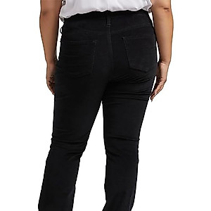 JAG Jeans Women's Plus Size Ruby Mid Rise Straight Leg Pants, Black, 14 Plus