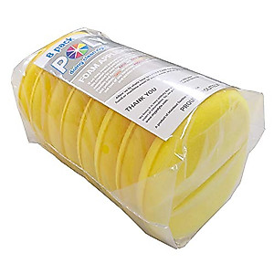 Polyte Foam Detailing Applicator Pad (Yellow, 8 Pack, 4.3 in)