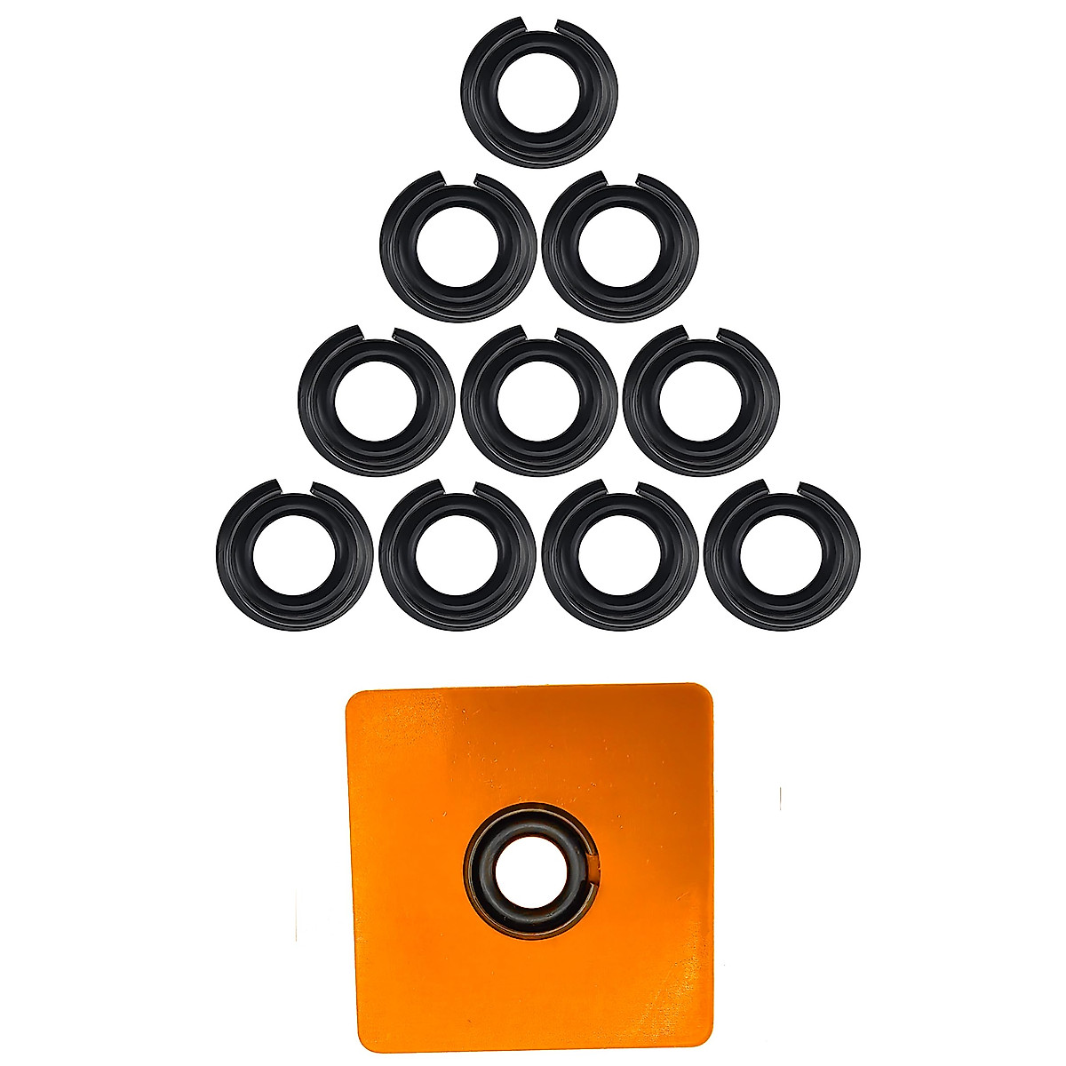 Generic (10 Sets) 1/2"" Impact Wrench Retaining Rings Clip with O-Ring, Compatible with Milwaukee Electric/Pneumatic Type Impact Wrench, Retainer Ring Anvil Install Tool Included, Red