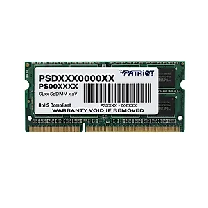 Patriot Signature 4 GB PC3-10600 (1333 MHz) DDR3 SODIMM Notebook Memory PSD34G13332S