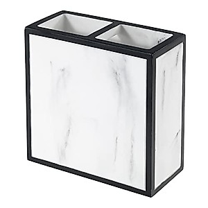 Avanti Linens - 4pc Bath Set, Marble-Look Countertop Accessories, Modern Inspired Home Decor (Jasper Collection)