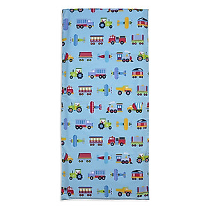 Wildkin Kids Lunch Bag with Cotton Nap Mat Cover (Trains, Planes & Trucks)
