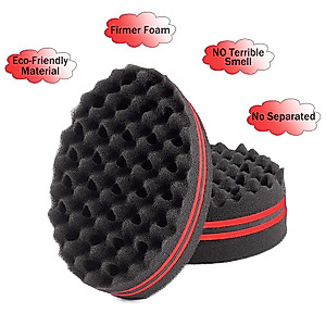 AIR TREE Magic Barber Sponge Brush Twist Hair For Wave,Dreadlock,Coils,Afro Curl As Hair Care Tool 2.8 IN Hole Diameter Suitable For Curly Hair (1 PCS) Small Holes