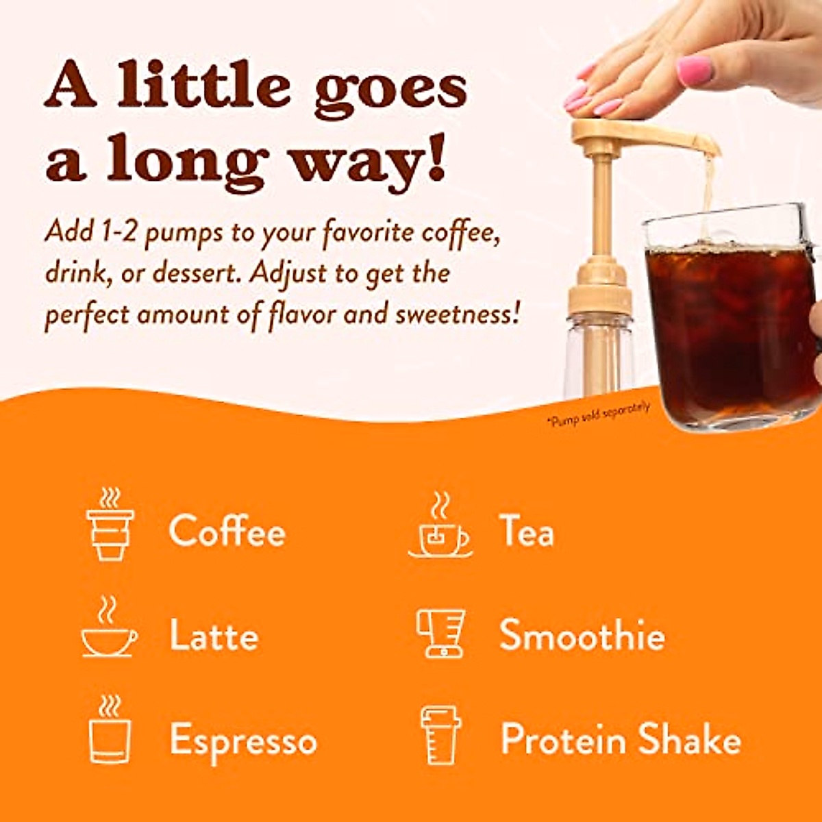 Jordan's Skinny Syrups Sugar Free Coffee Syrup, Salted Caramel Flavor Drink Mix, Zero Calorie Flavoring for Chai Latte, Protein Shake, Food & More, Gluten Free, Keto Friendly, 25.4 Fl Oz, (Pack of 6)