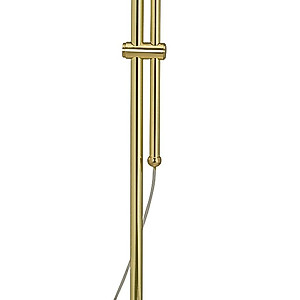 Regency Hill Tony Traditional Adjustable Pharmacy Floor Lamp Standing with USB Charging Port 54" Tall Brass Gold Metal Rotating Head Decor for Living Room Reading House Bedroom Home Office