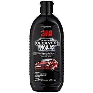 3M One Step Cleaner Wax, 39006, 16 oz , White