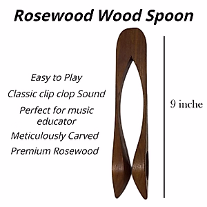 AAR Rosewood Wood Spoon Percussion Irish Celtic Folk Musical 9" long