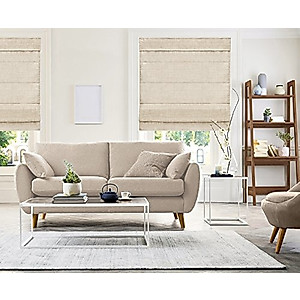 CHICOLOGY Roman Shades for Windows , Window Treatments , Roman Shades , Roman Window Shades , Room Darkening Shades , Window Shades , 31"W X 64"H , Belgian Flax (Privacy & Light Filtering)