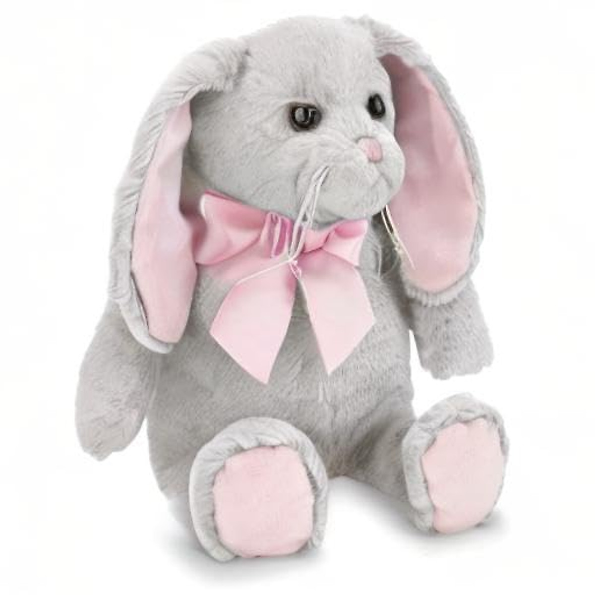 Bearington Lil' Mopsy The Stuffed Easter Bunny Plush, 12 Inch Pink Stuffed Bunny for Easter, Baby Easter Gifts