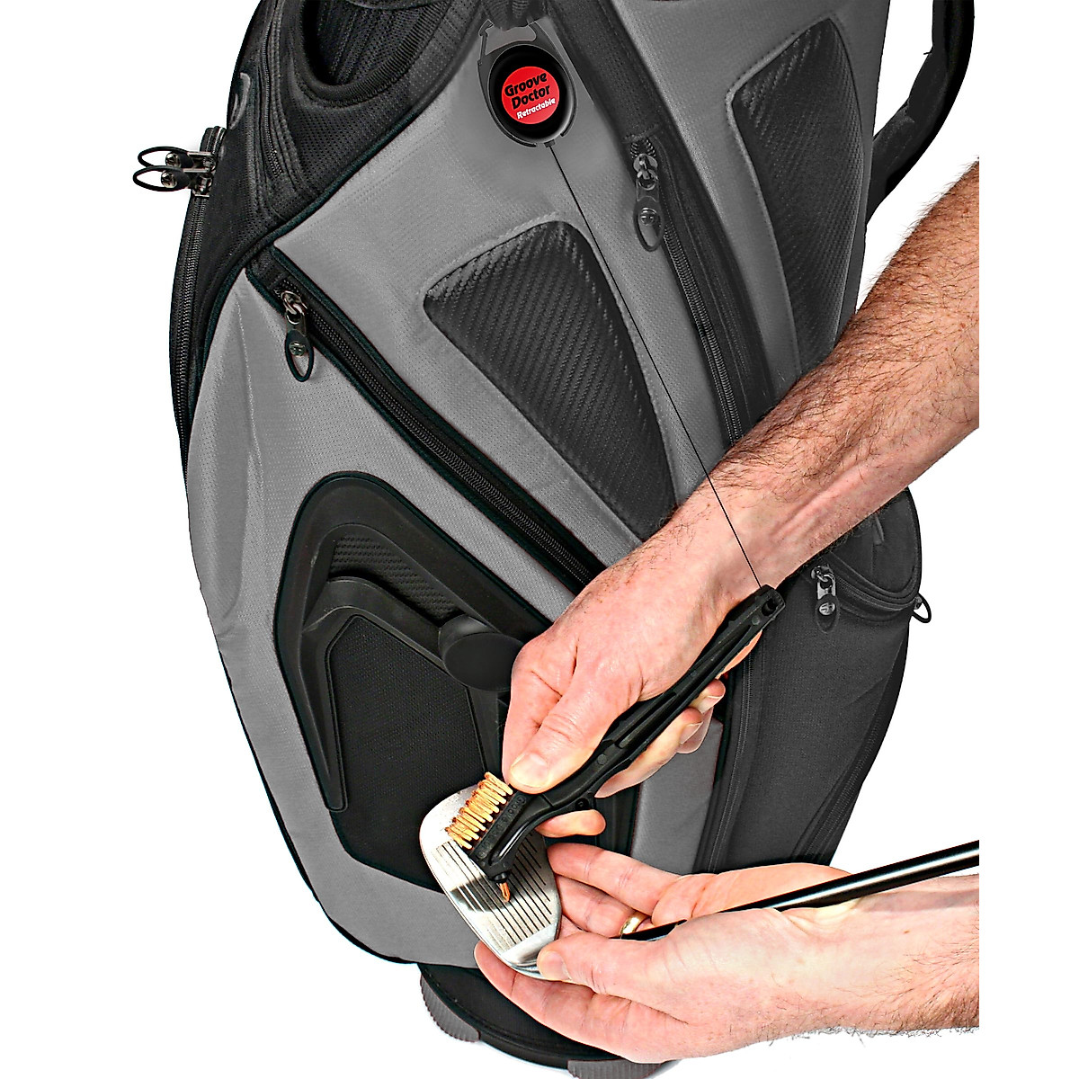 ProActive Sports Groove Doctor - Retractable Brush and Groove Cleaner for Golf Clubs and Cleats