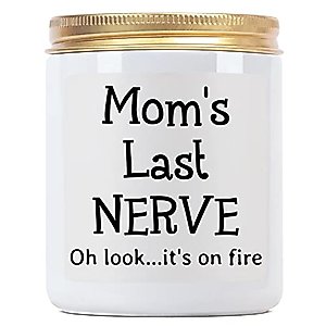 Mothers Day Gifts for Mom from Daughter, Son - Funny Birthday Gifts for Mom from Daughter, Christmas Thanksgiving Gifts for Mom, Best Mom Gifts, Lavender Scented Candles-Moms Last Nerve