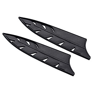 PATIKIL Plastic Safety Knife Cover Sleeves for 8" Chef Knife, 2 Pack Knives Edge Guard Blade Protector Universal Knife Sheath for Kitchen, Black