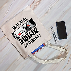 VAMSII Anime Tote Bag I Paused My Anime to be Here Funny Anime Gifts Anime Lover Gifts Shoulder Bag Lover Gifts(Tote Bag)
