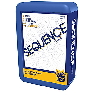 Sequence Snap Box - The Exciting Game of Strategy in A Compact Travel Case by Goliath, Multi Color
