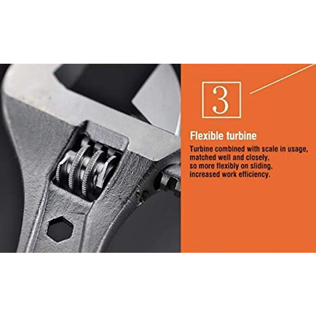 Edward Tools Pro 8" Adjustable Wrench - Carbon Steel Adjusting Design - Crescent Pro Grip for Greater Leverage - Locking Adjustable Width - Spanner Handle