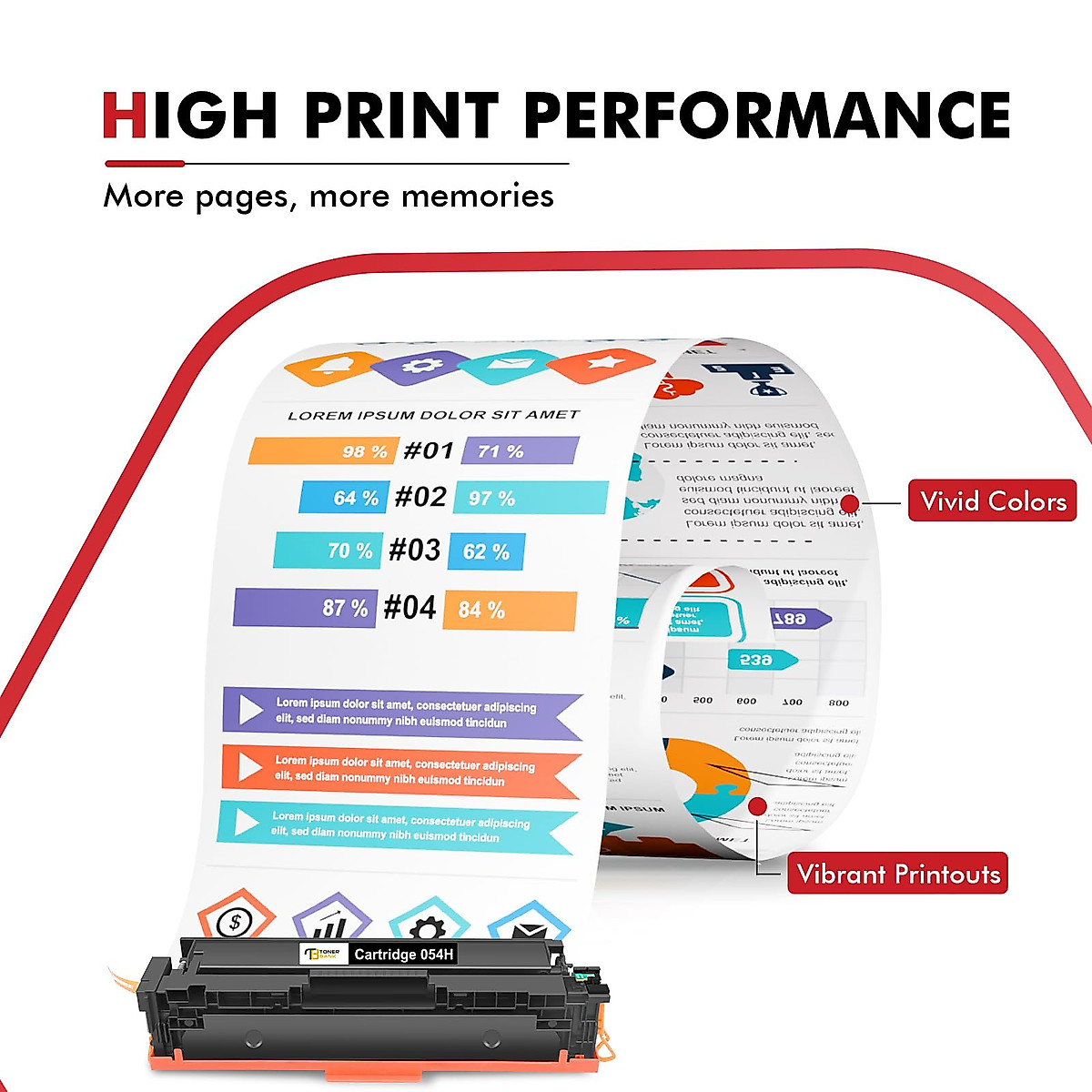 Toner Bank Compatible 054 Toner Cartridge Replacement for Canon 054H 054 CRG054H Color ImageCLASS MF644Cdw MF642Cdw LBP622Cdw MF641Cw MF644 MF642 High Yield Printer Black Ink 2-Pack