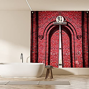 Platform 9 and 3/4 King's Cross, photo booth props brick wall background, suitable for outdoor and indoor use, fan love, birthday gifts, holiday gifts, party supplies.