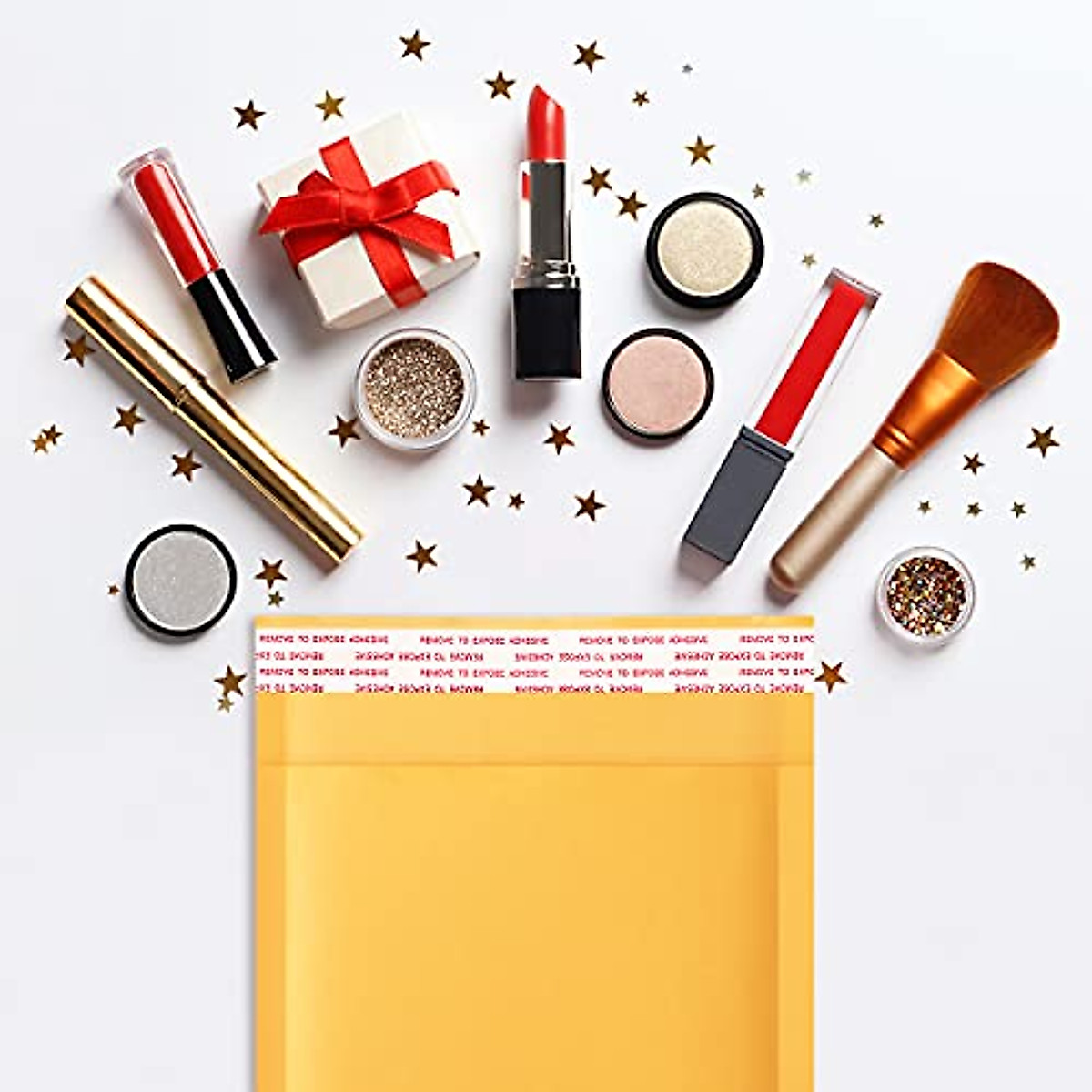 UCGOU Kraft Bubble Mailers 6x10 Inch 50 Pack Yellow Padded Envelopes #0 Small Business Mailing Packages Self Sealing Tear Resistant Boutique Bulk Mail Shipping Bags for Jewelry Makeup Supplies