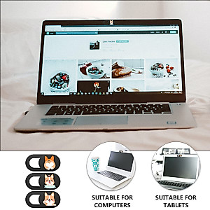 Mobestech 6 Pcs Camera Cover Webcam Cover Slide for Desktop Webcam Cover Slide for Computer Webcam Cover Slide for Tablet Webcam Cover Slider