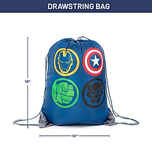 Jay Franco Marvel Avengers Battle Formation Slumber Sack - Cozy & Warm Kids Lightweight Slumber Bag/Sleeping Bag - Featuring Captain America, Iron Man, Black Panther, & Hulk