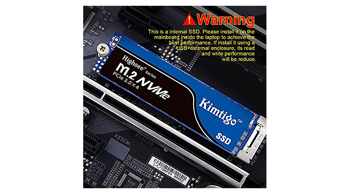 kimtigo 512GB NVMe SSD - Fast M.2 2280 PCIe Gen 3x4 Drive