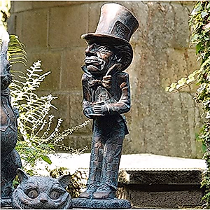 OFFEL Wonderland Garden Sculpture Set Alice in Wonderland Statues Hand Cast Stone Garden Statue Ornament for Indoor Outdoor Garden Patio Lawn Yard (Complete Set)