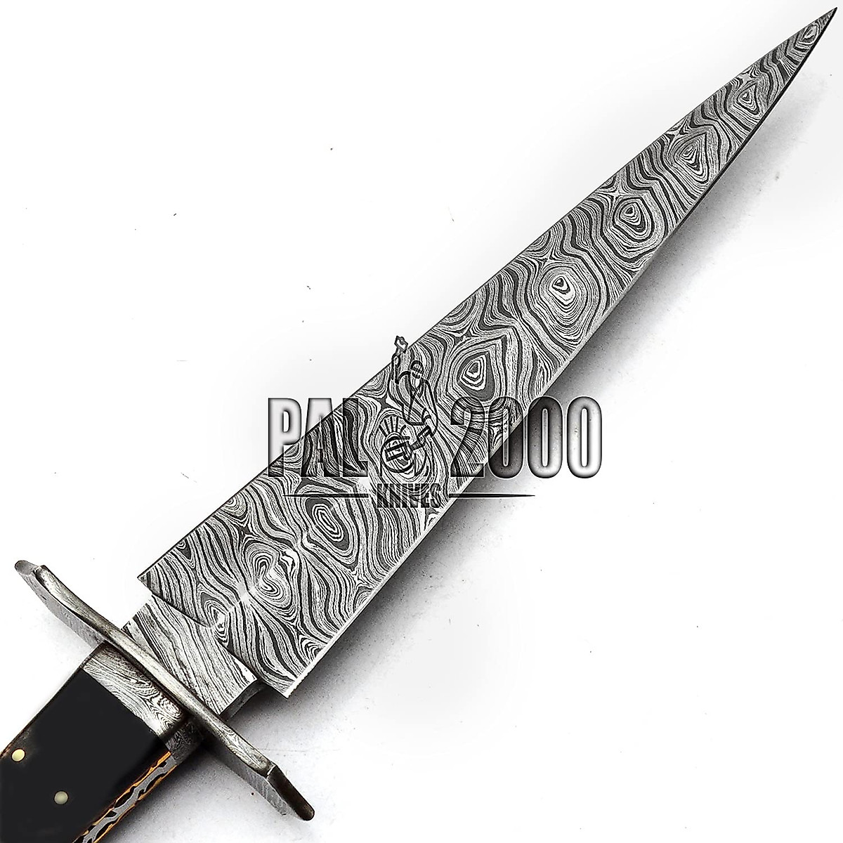 PAL 2000 KNIVES DAG-9723 Custom Handmade Damascus Steel Knife With Leather Sheath