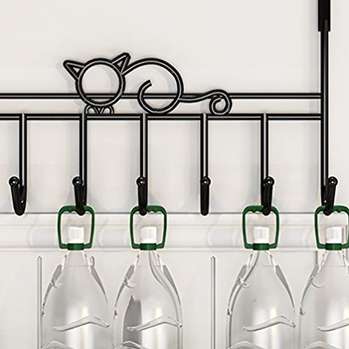 Yardwe Over The Door Hook Hanger Cat 7 Hook Rack Shirt Belt Hat Coat Towel Organizer Iron Hook