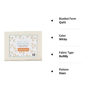 MISSOURI STAR QUILT CO. Crib Quilt Batting 45''x60'' | 80/60 Warm Cotton Poly Filling with Quilt Pattern Included | Medium Weight Batting Roll for Baby Blankets & Quilting Supplies, (NOT5389)