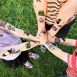xo, Fetti Halloween Tattoos for Kids - 30 styles | Happy Halloween Decorations, Skeletons, Ghosts, Pumpkins, Spiderwebs + More