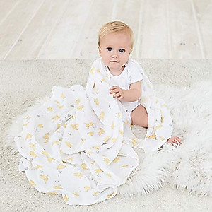 aden + anais Essentials Disney Muslin Swaddle Blankets for Baby Girls and Boys, Newborn Receiving Blanket for Swaddling, 100% Cotton Baby Swaddle Wrap, 4 Pack, Winnie + Friends