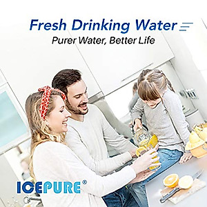 ICEPURE Refrigerator Water Filter Replacement for Bosch Ultra Clarity Pro BORPLFTR50, BORPLFTR55, 12033030, 12028325, 11025825, 11032531, B36CT80SNS, B36CL80ENS, WFC100MF, WFS200MF, RA450022, 2PACK