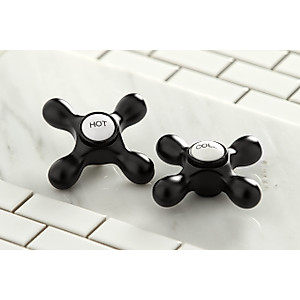 Kingston Brass KS7270AXBS English Country Bridge Kitchen Faucet, Matte Black