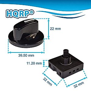 HQRP 4-Position 3-Speed Fan Selector Rotary Switch Compatible with KMart Home Essentials Floor Fan