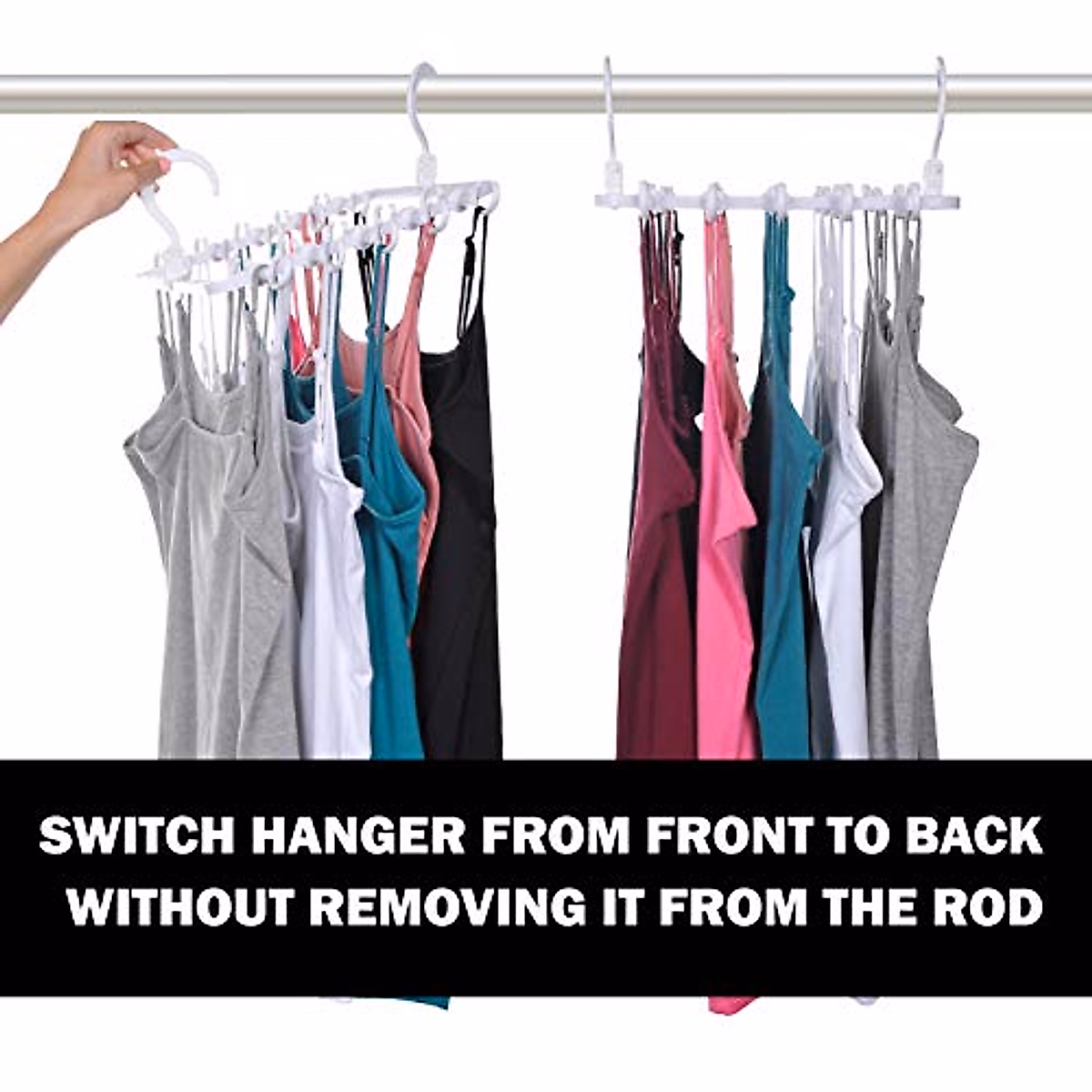 Wonder Hanger MAX Lingerie and Top Hanger, Patented & TRADEMARKED Closet Organizer and Space Saver