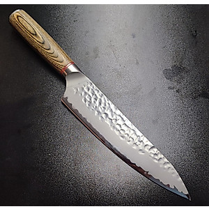 Kitory Serbian Chef Knife Meat Cleaver Forged Butcher Chopping Knife, Full Tang, High Carbon Steel, Mosaic Rivet Pakkawood Handle Kitchen Knife for Home&Restaurant 2023 Gifts