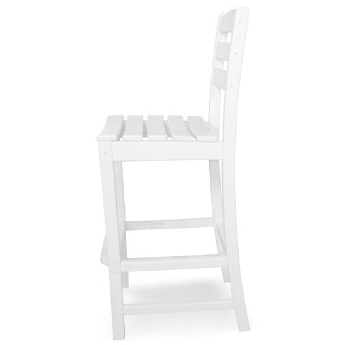 POLYWOOD TD102WH La Casa Café Bar Side Chair, White