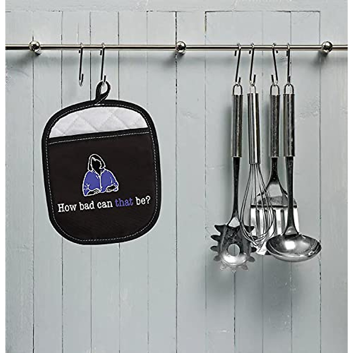 Ina Fans Gift Ina Inspired How Bad Can That Be Baking Oven Pads Pot Holder with Pocket (How Bad can That be)