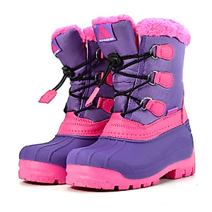 Nova Mountain Boys Girls Little Kids Winter Snow Boots,NF NFWB808 PurpleFuchsia 3