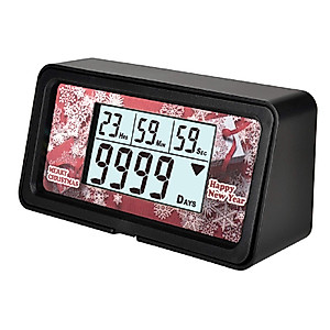 Runleader Digital Count-Down Events Timer,Stopwatch Record,Calendar&Clock Display,Data Resettable for Vocation Retirement Meeting Anniversary Graduation Wedding Premiere.