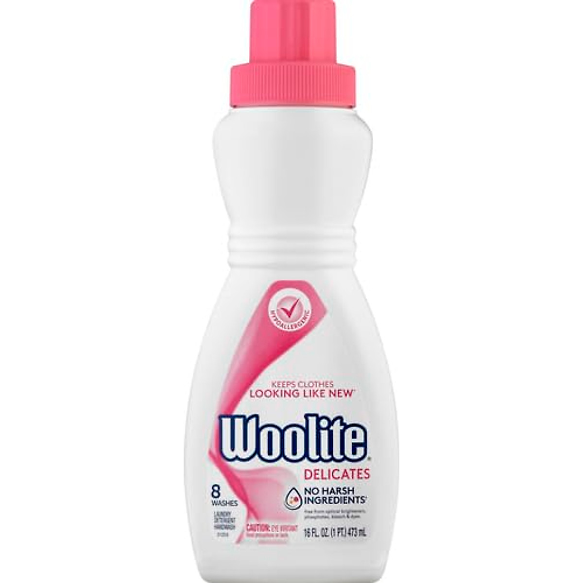 Woolite Delicates Hypoallergenic Liquid Laundry Detergent, 8 Loads, 16oz, Hand & Machine Wash