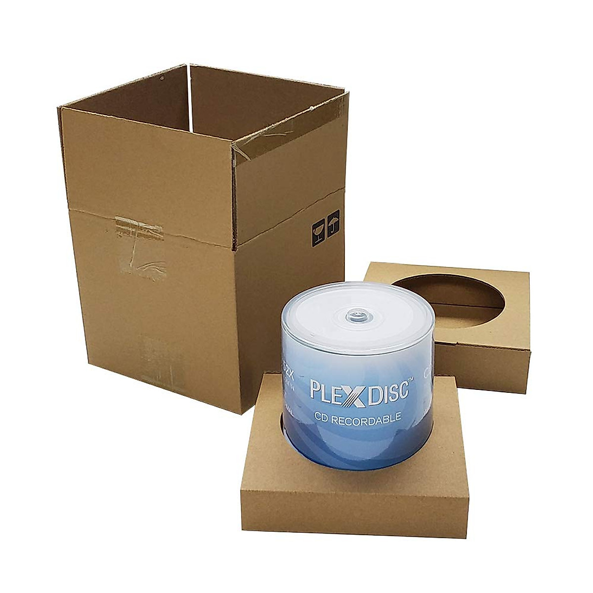 PlexDisc CD-R 700MB 52X White Thermal Hub Printable - 100 Disc Spindle (FFP) - 631-415-BX