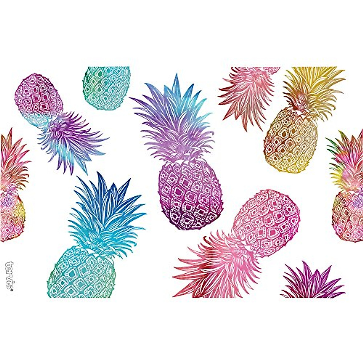 Tervis Watercolor Pineapples Made in USA Double Walled Insulated Tumbler Travel Cup Keeps Drinks Cold & Hot, 16oz, Classic