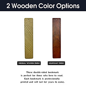 Personalized Bookmarks with Picture Text - Wooden Custom Bookmarks Photo - Double-Sided Customized Bookmark with Gold Tassel for Men Women Kids Gifts for Birthdays Christmas Valentine's Day