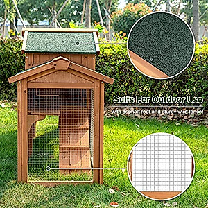 Rabbit Hutch Outdoor 74" Extra Large Bunny Cage with 2 Runs House Small Animal Habitats for Guinea Pigs Hamster Removable Tray Two Tier Waterproof Roof Pet Supplies Cottage Poultry Pen Enclosure