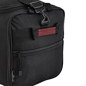 TPRC 32-Inch Collapsible Expandble Travel Rolling Duffel Bag, Black/Red