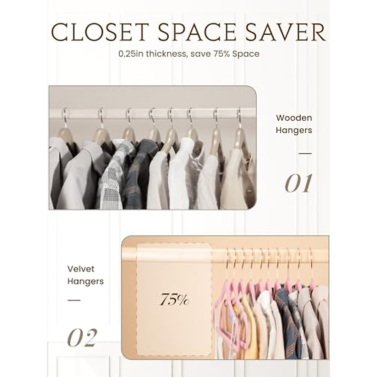 Smartor Pink Velvet Hangers - 50 Pack, Felt Hangers Non Slip Rose Gold Velvet Hangers, Heavy Duty Felt Hanger Flocked Hangers as Coat Hangers, Suit Hangers - Heavy Duty Clothes Hangers Velvet - Pink