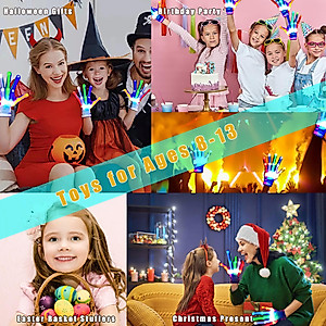 VICAITOYS Toys for Ages 8-13 LED Gloves Toys for Boys Age 8-10 Light Up Gloves, Light Up Gloves for Kids Birthday Easter Gift Cool Fun Toys for 8-13 Year Old