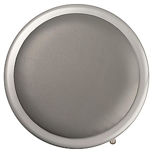 National Public Seating 6400 Series Heavy Duty 18 Inch Steel Stool with Vinyl Padded Seat Supports up to 300 Pounds, Grey Frame and Legs